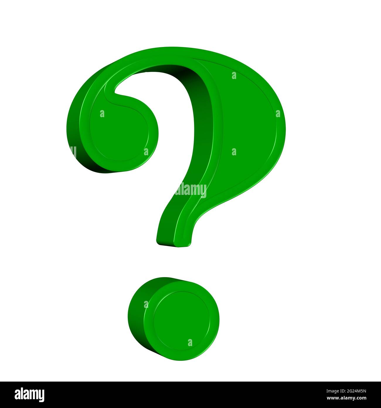 Green question mark in front of white background Stock Photo - Alamy