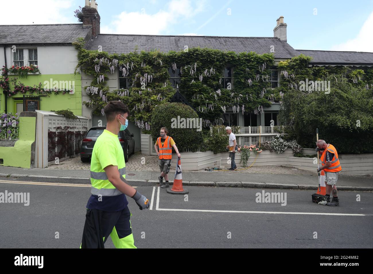 People working on transforming Enniskerry village in County Wicklow ...