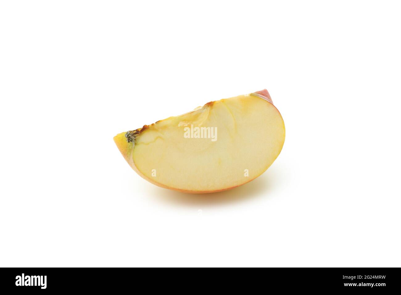Slice of apple isolated on white background Stock Photo - Alamy