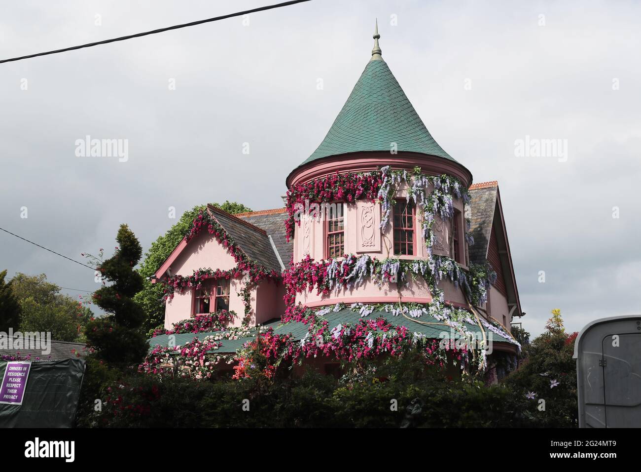 A decorated house in the town of Greystone in County Wicklow, Ireland ...