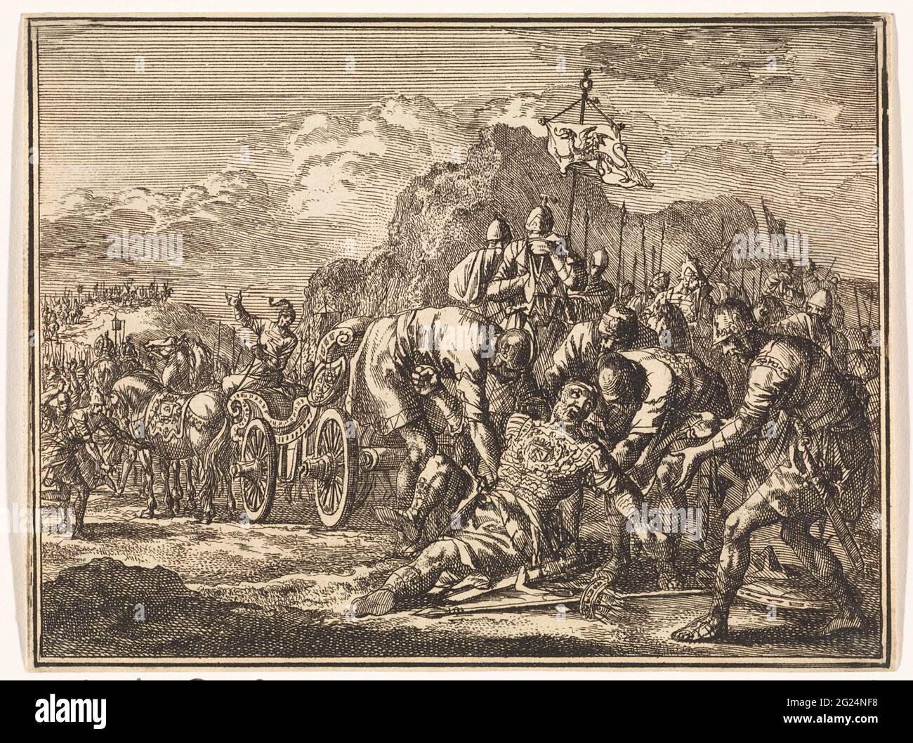 Antiochus Epiphanes falls from his chariot Stock Photo - Alamy