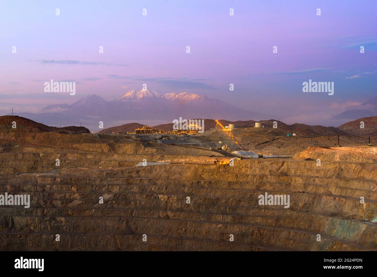 Close-up of an open-pit copper mine in Peru Stock Photo - Alamy