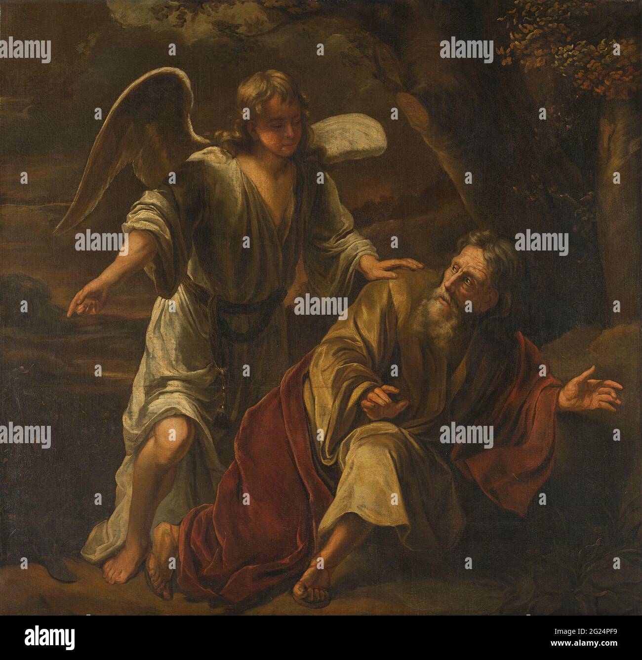 BIBLICAL SCENE. Biblical performance, perhaps the prophet Elijah ...