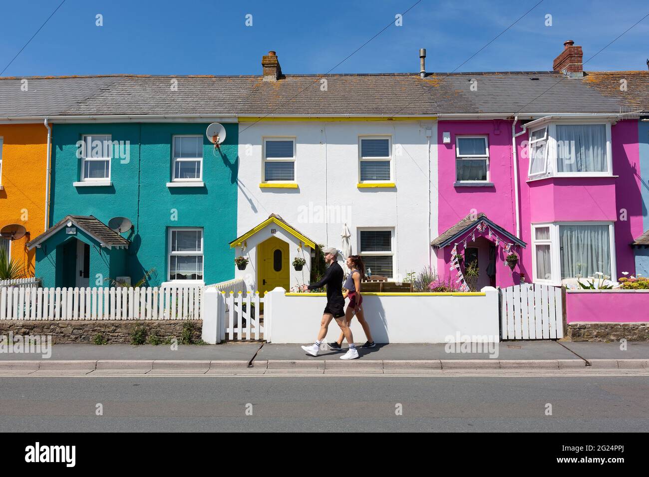 The colourful houses of Springfield Terrace which are a riot of bright ...