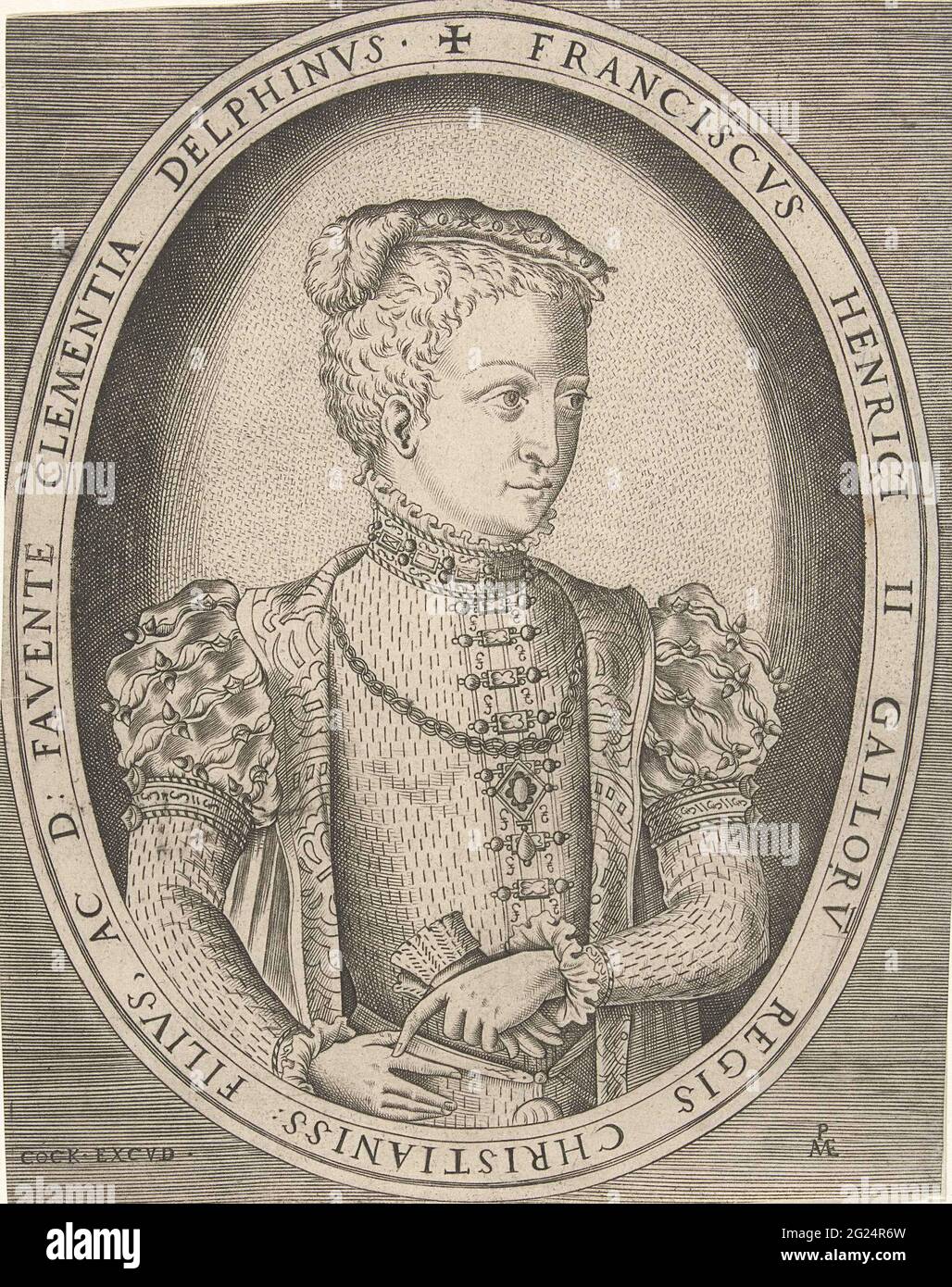 Portrait of French II, king of France; Portraits of rulers. Portrait in ...