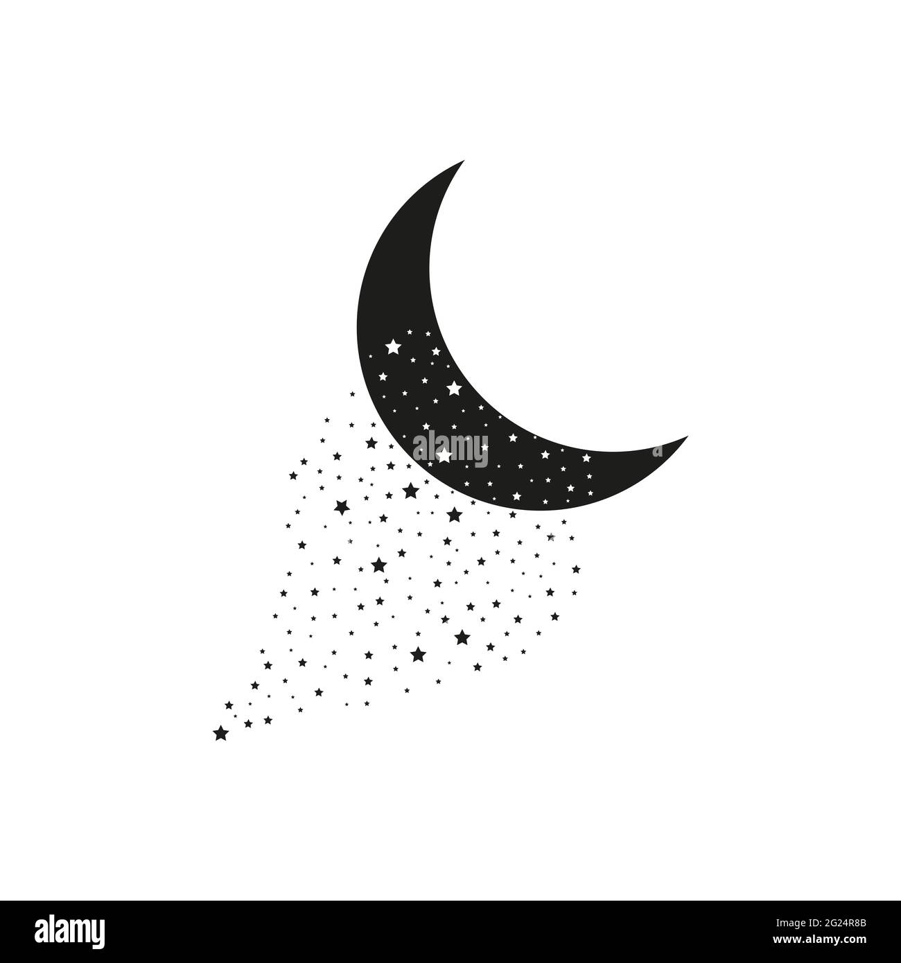 moon and star vector icon for web and mobile Stock Vector Image & Art ...