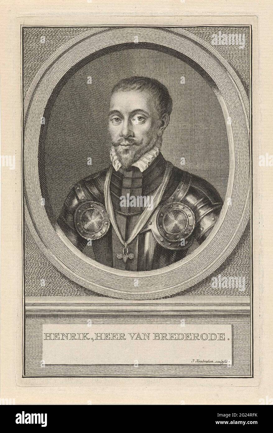 Portrait of Hendrik van Brederode; Henrik, Mr. Van Brederode. Bust of ...