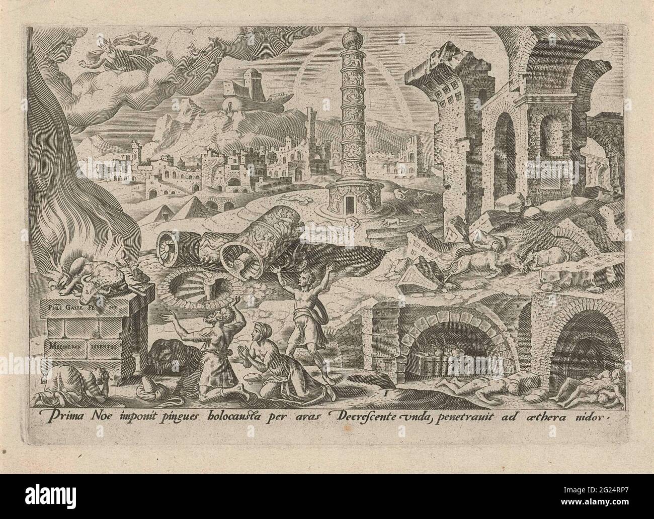 Sacrifice of Noah; The disaster days of the Jewish people. Different ...