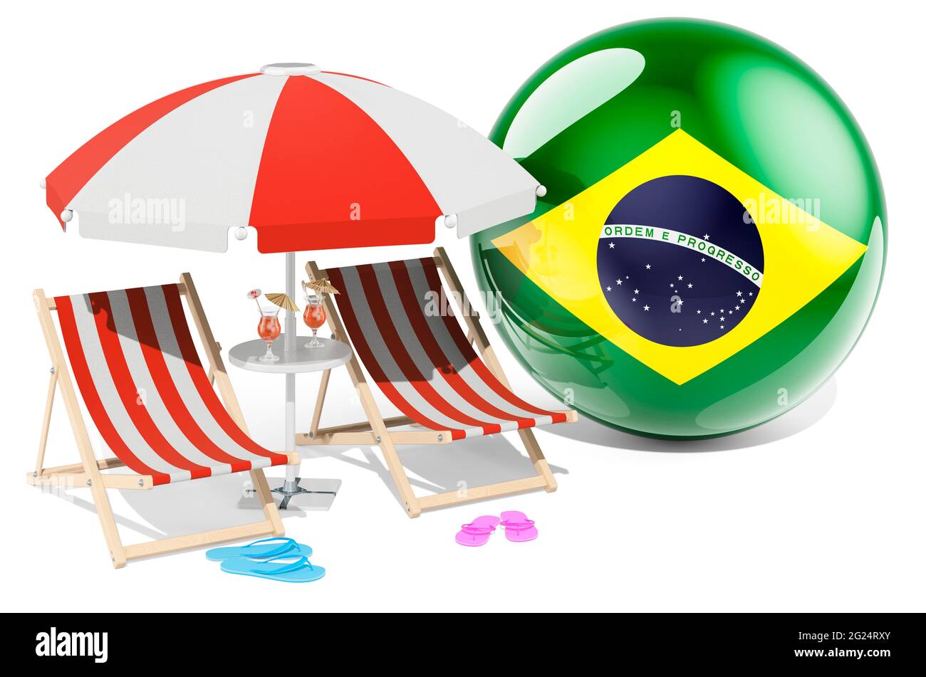 Brazilian Resorts, Brazil Vacation, Tours, Travel Packages concept. 3D ...