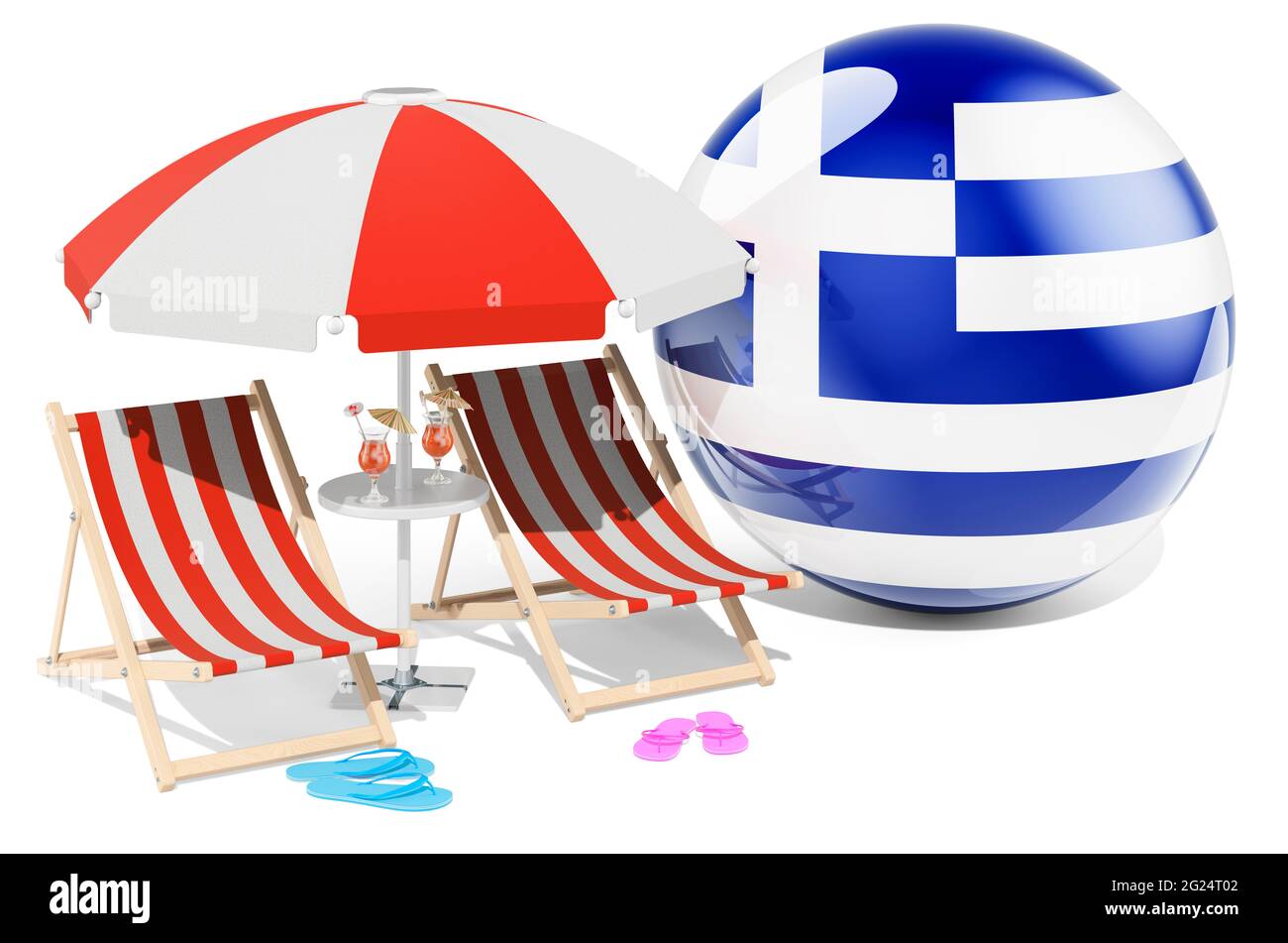 Greek Resorts, Greece Vacation, Tours, Travel Packages concept. 3D ...