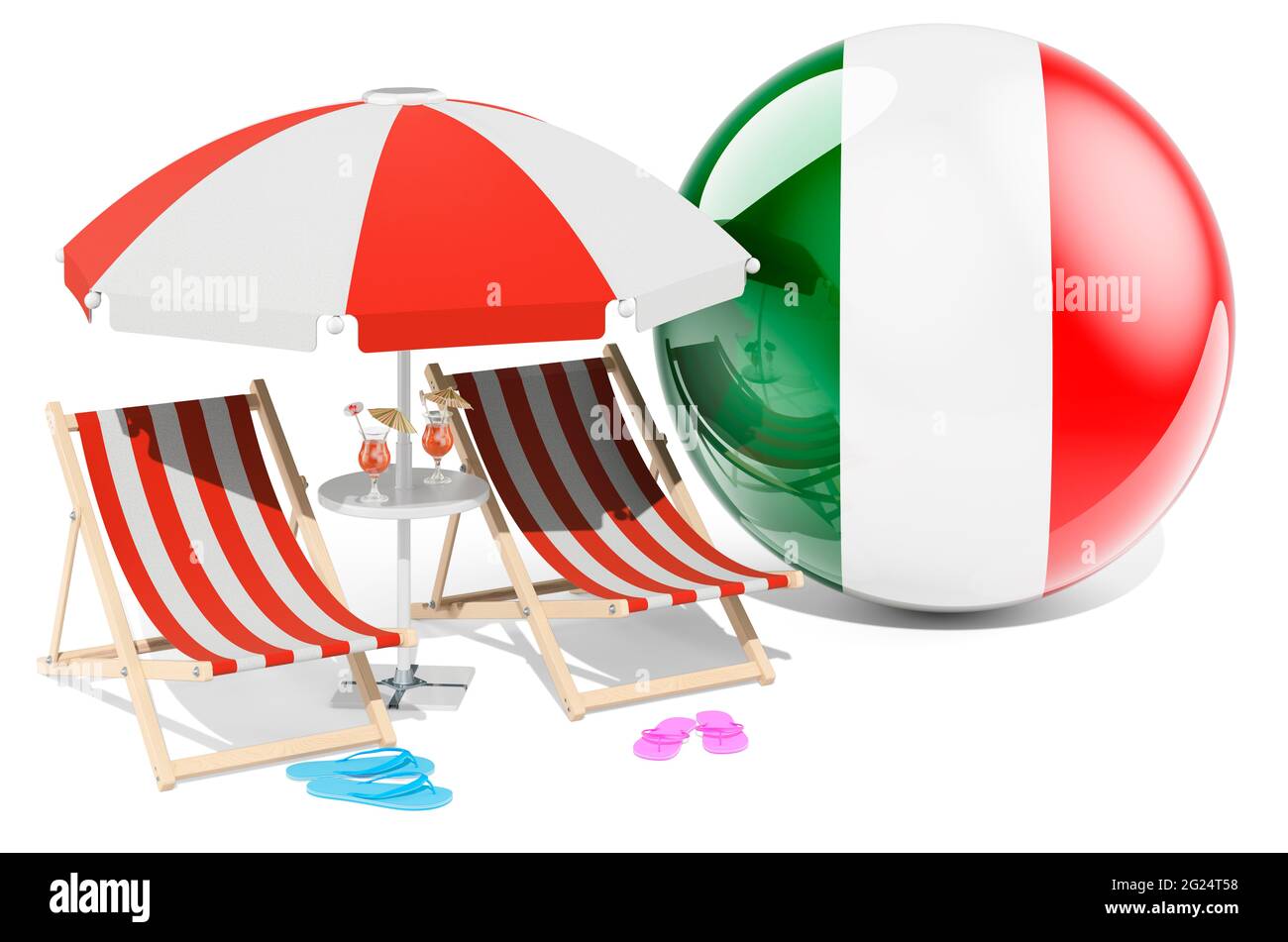Italian Resorts, Italy Vacation, Tours, Travel Packages concept. 3D ...