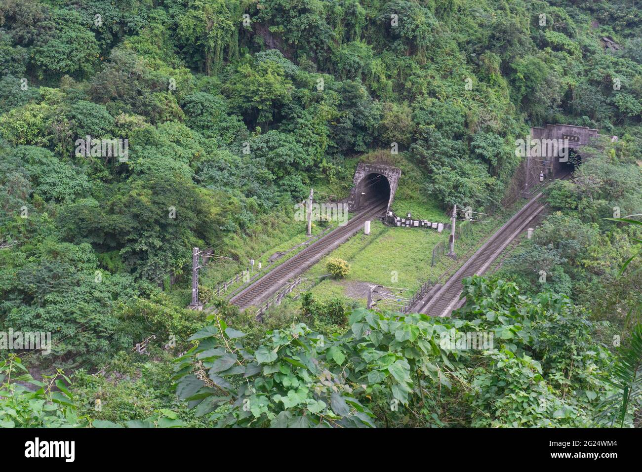 Paralleled old railway at Toroko National Park, Taiwan Stock Photo - Alamy