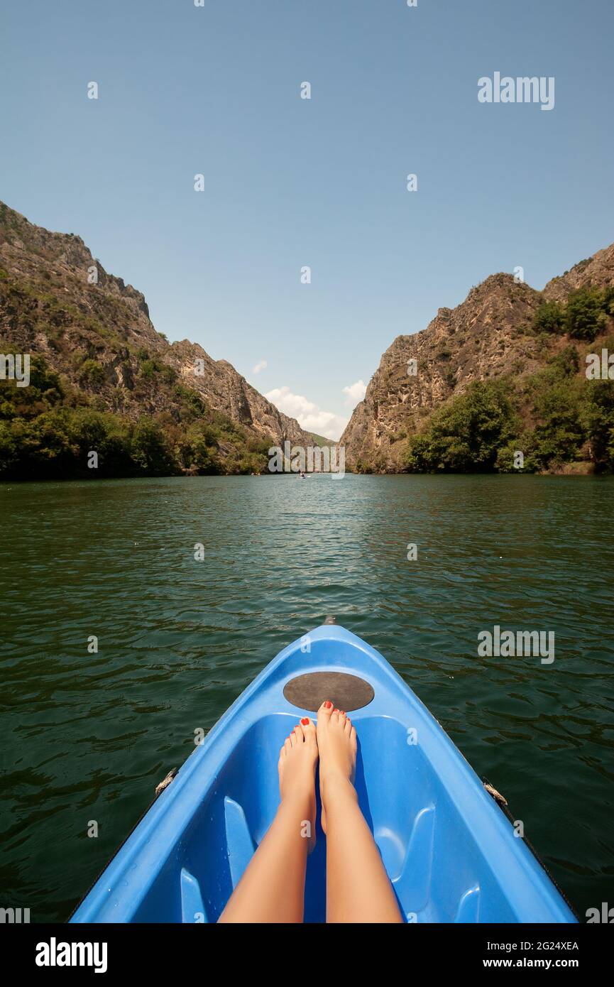 Woman water legs outdoor hi-res stock photography and images - Alamy
