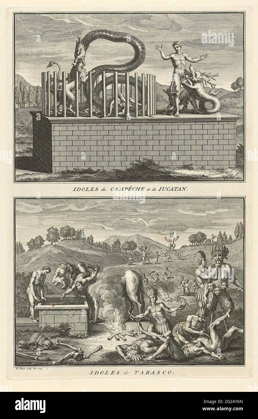 Performances of rituals of Indians from Nicaragua. Sheet with two ...