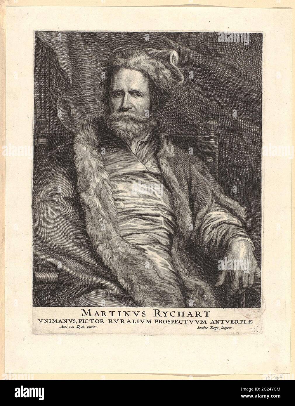 Portrait of Marten Rijckaert; Martinus Rychart. Marten Rijckaert ...