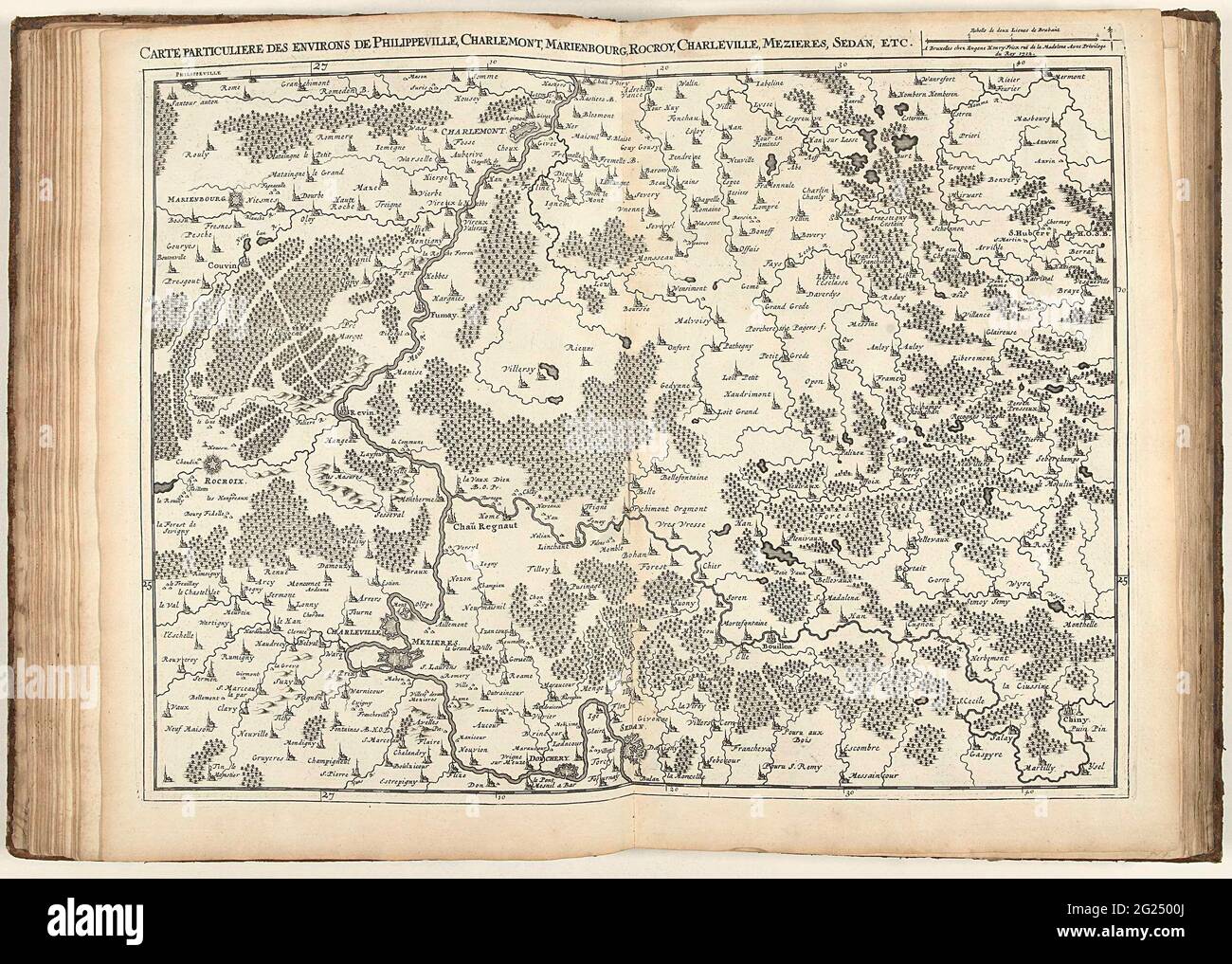 Map of northern France, 1712; Carte Private des Environs de ...