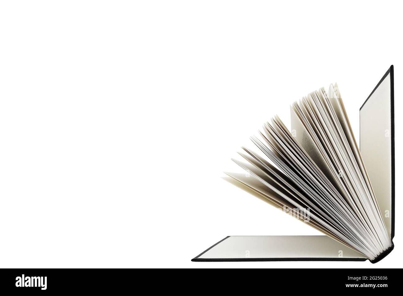 Open book border on white with copy space Stock Photo - Alamy