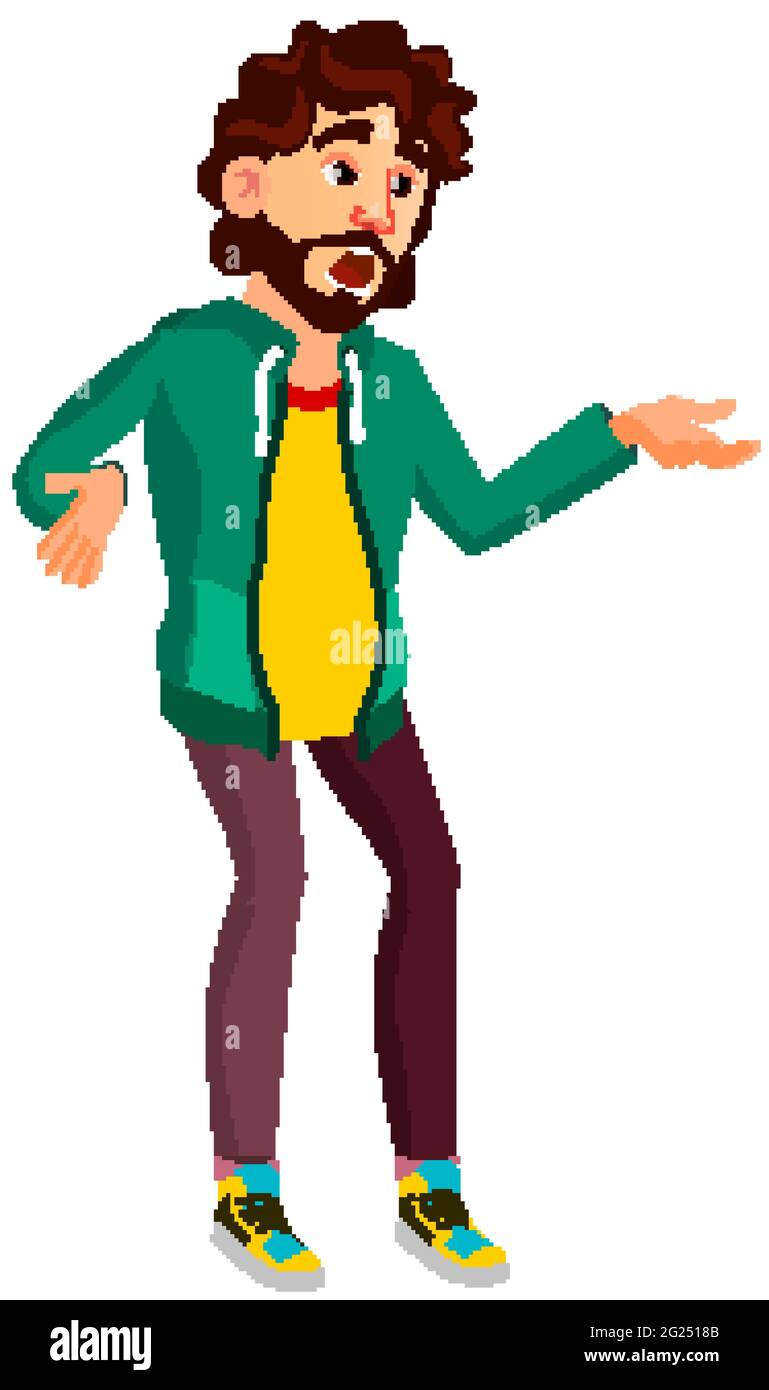 appalled man watching news on tv cartoon vector Stock Vector Image ...