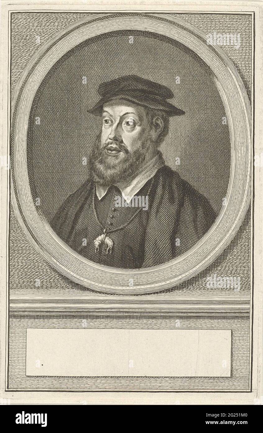 Portrait of Charles V van Habsburg. Karel v van Habsburg, Emperor, from ...