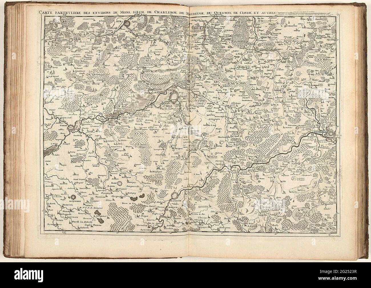Map of Hainaut and Northern France, 1706; Carte Private Des Environs de ...