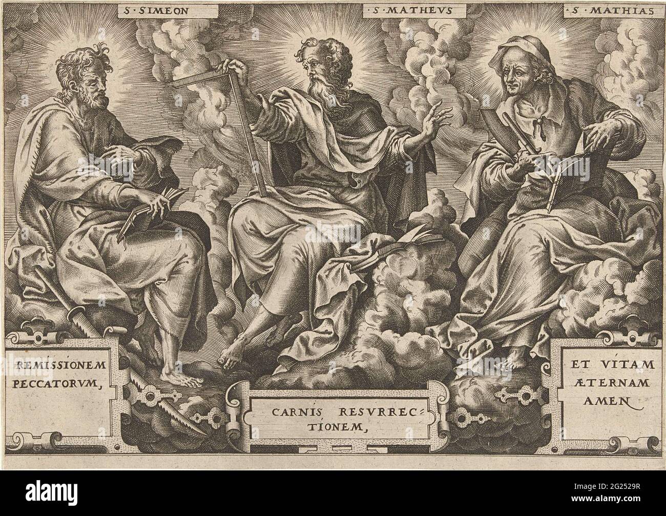 Three apostles Simon Zelotes, Judas Thadews and Mattias; The twelve ...