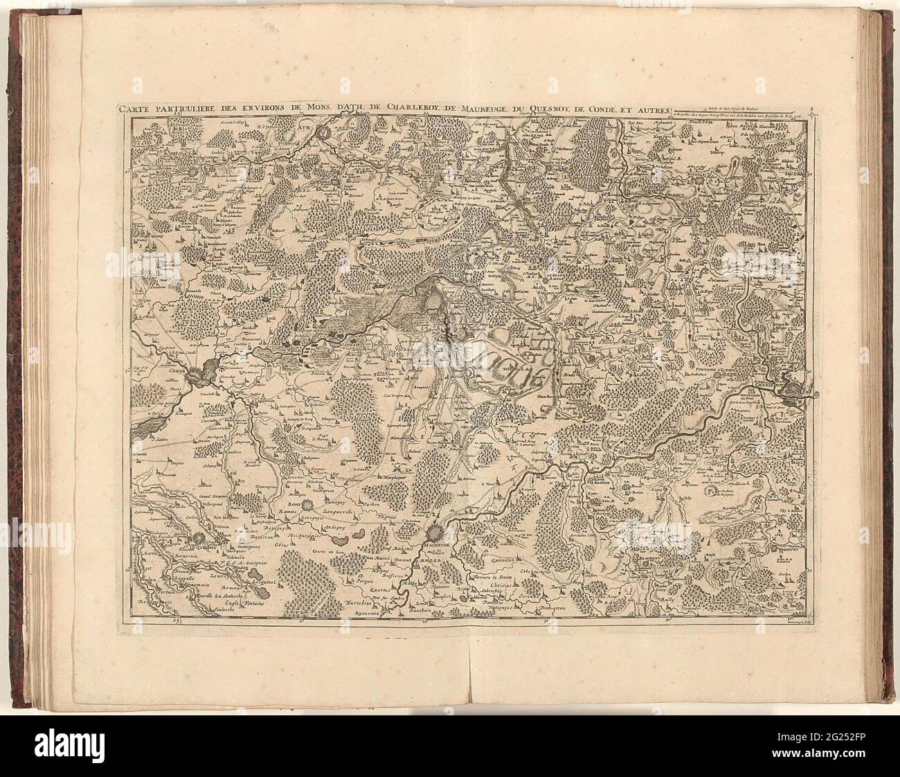 Map of Hainaut and Northern France, 1706; Carte Private Des Environs de ...