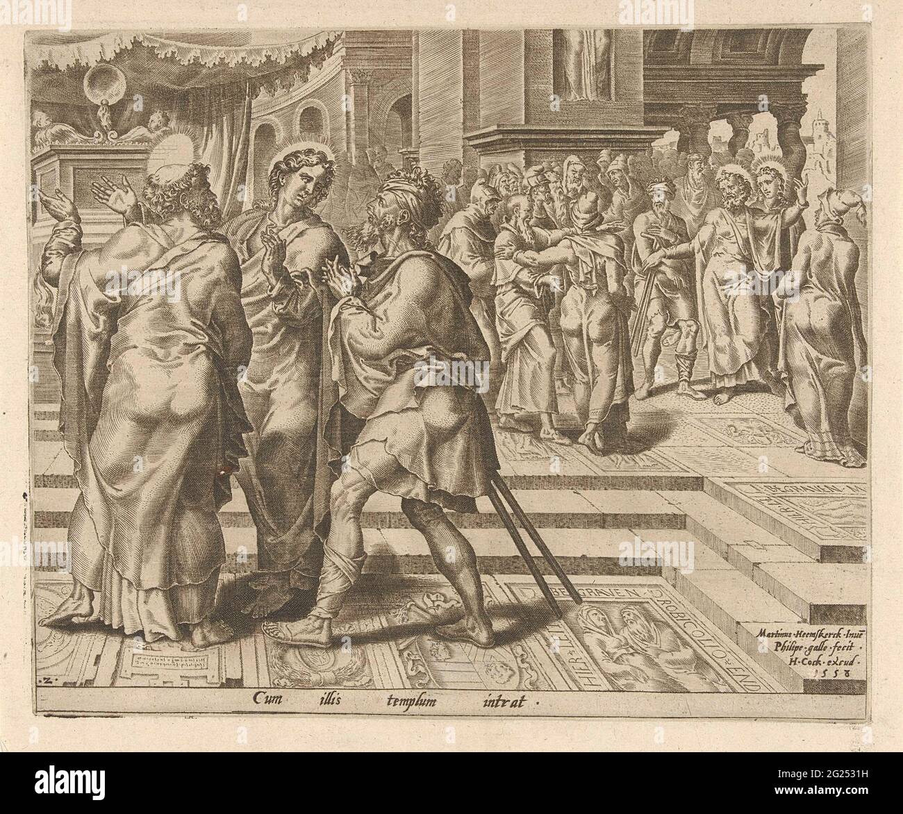 Petrus, Johannes and the lame beggar in the temple; History of Petrus ...
