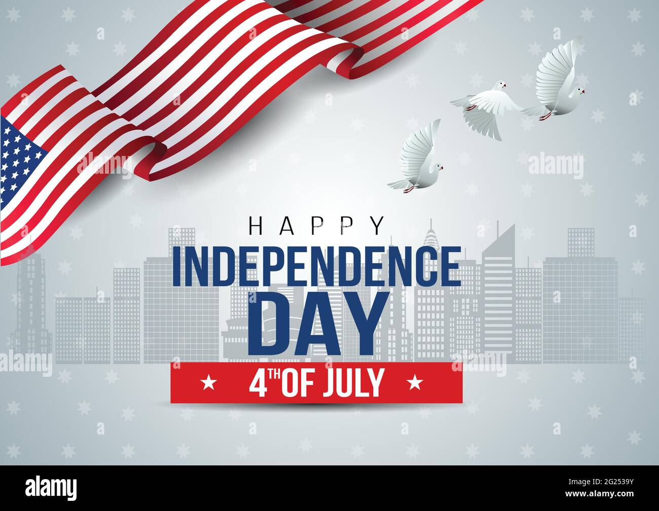 Vector - 4th of July Happy Independence Day American flag and pigeon ...