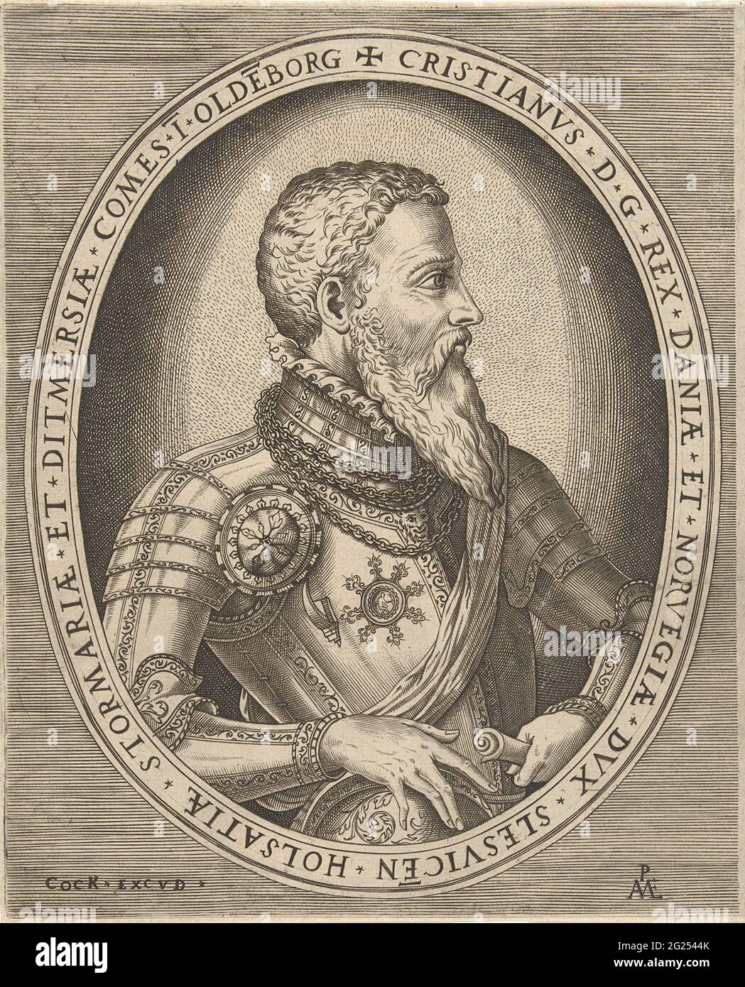 Portrait of Christiaan III, king of Denmark and Norway; Portraits of ...