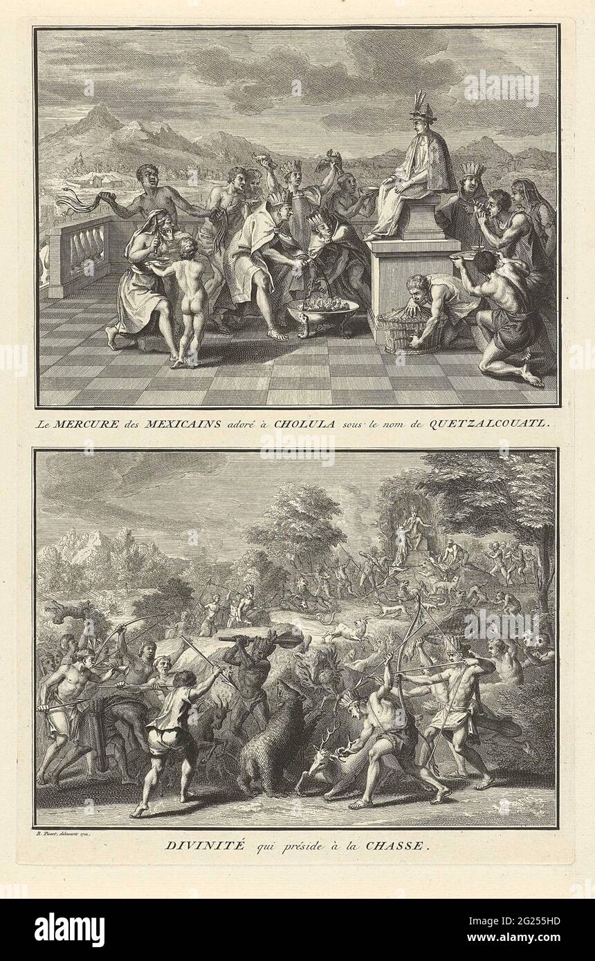 Performances of Mexican sacrifice parties. Sheet with two performances ...