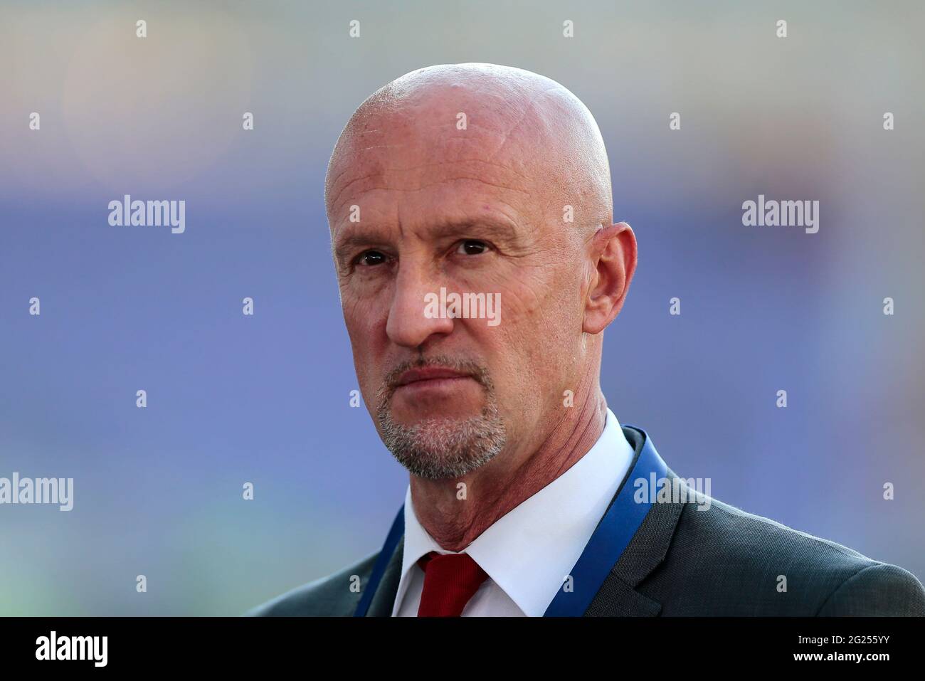 Hungary head coach Marco Rossi is interviewed prior to the ...