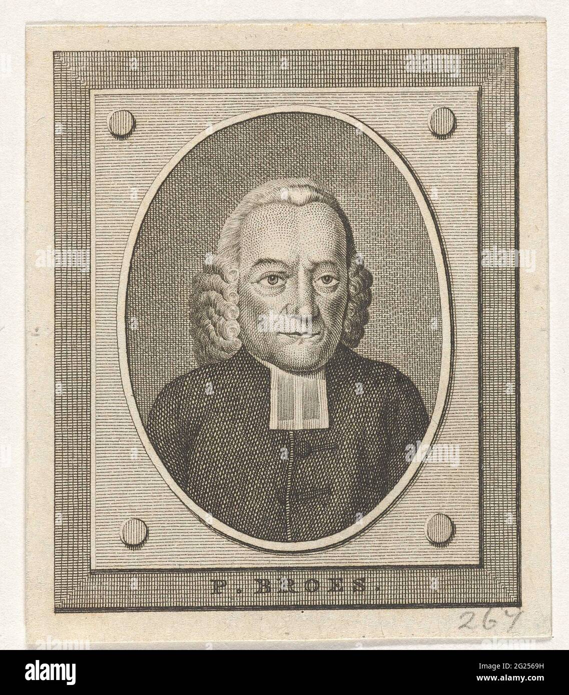 Portrait of Petrus Broe. Bust portrait of Petrus Broes and Face in an ...