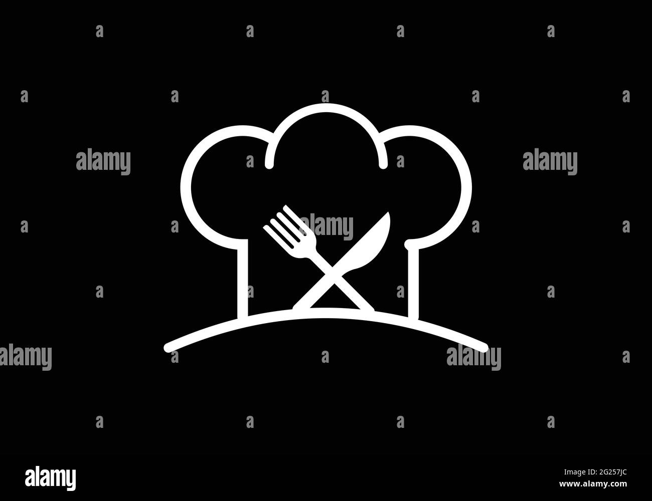 Creative Chef Hat logo Vector Design Illustration template Stock Vector ...