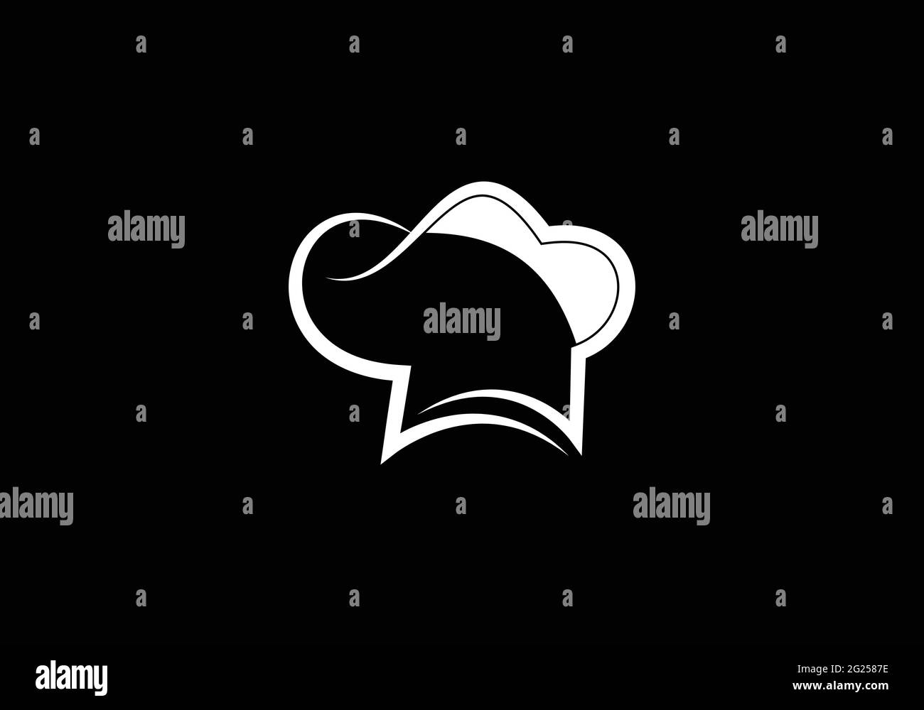 Creative Chef Hat logo Vector Design Illustration template Stock Vector ...