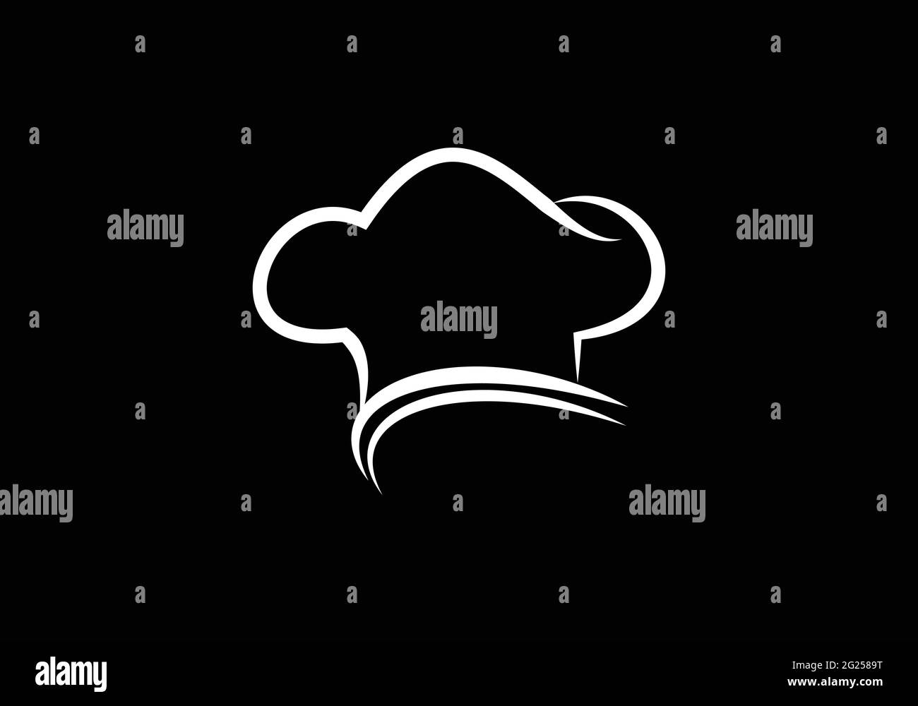 Creative Chef Hat logo Vector Design Illustration template Stock Vector ...