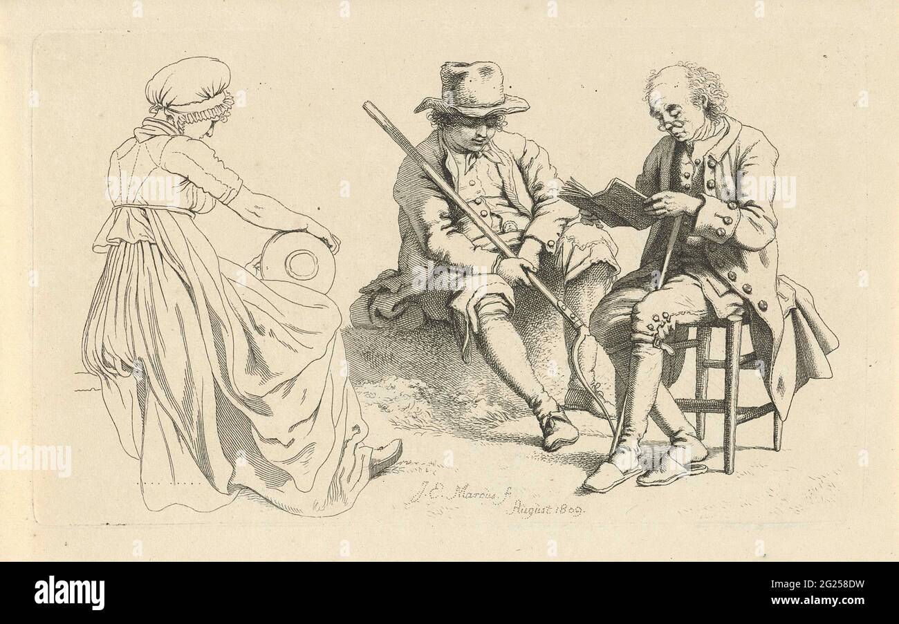 Three reading figures hi-res stock photography and images - Alamy