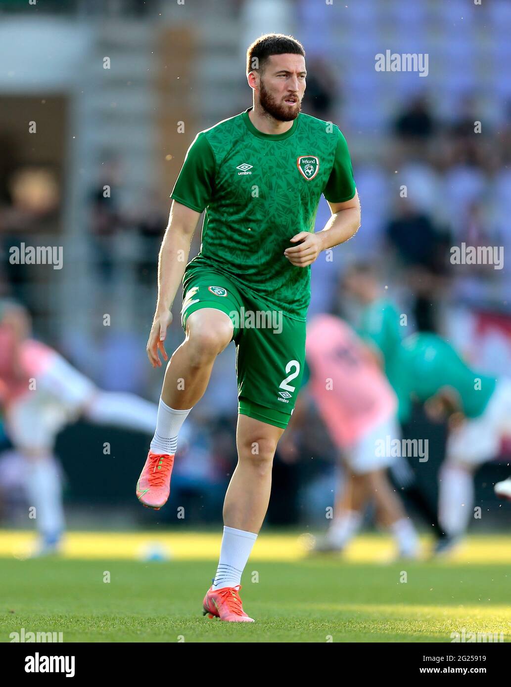 Republic of Ireland's Matt Doherty warms up prior to the international ...