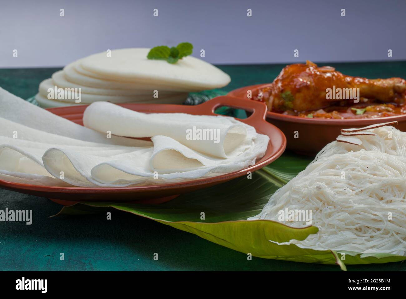 Chicken curry with pathir and ideyappam,a good combination of chicken ...