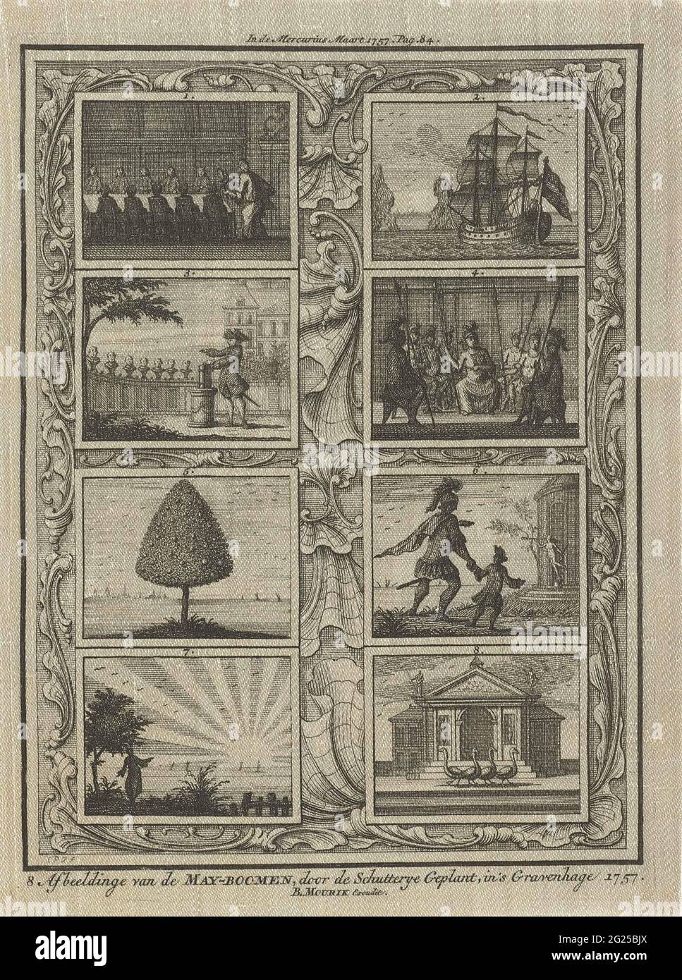 May tree planted by the Hague Schutterij, 1757; 8 Image of the May ...