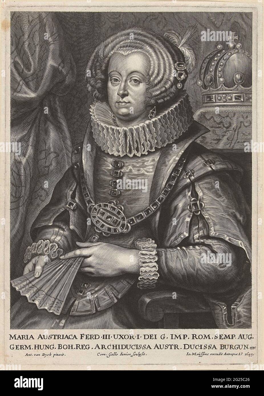 Portrait of Maria Anna of Austria, Woman of Emperor Ferdinand III ...