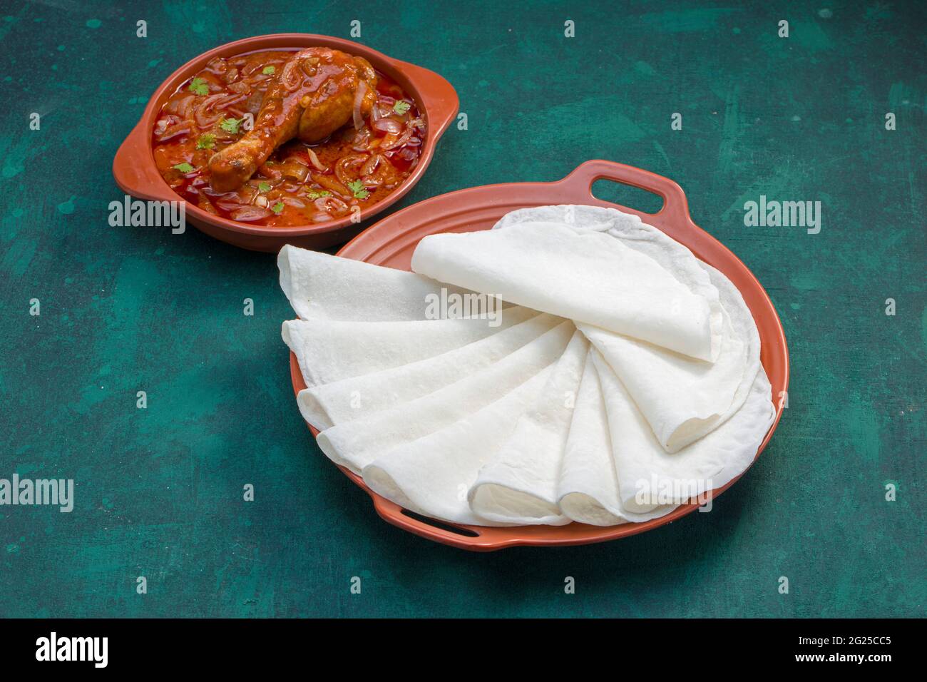 Nice Pathiri with chicken curry ,south indian malabar special food made ...