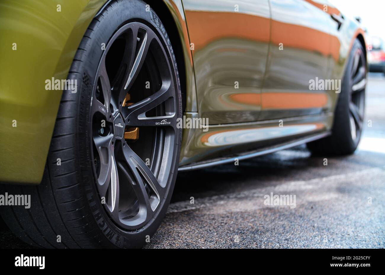 KYIV-15 MAY,2021: Tuned BMW M5 Competition F90 G30 equipped with custom ...