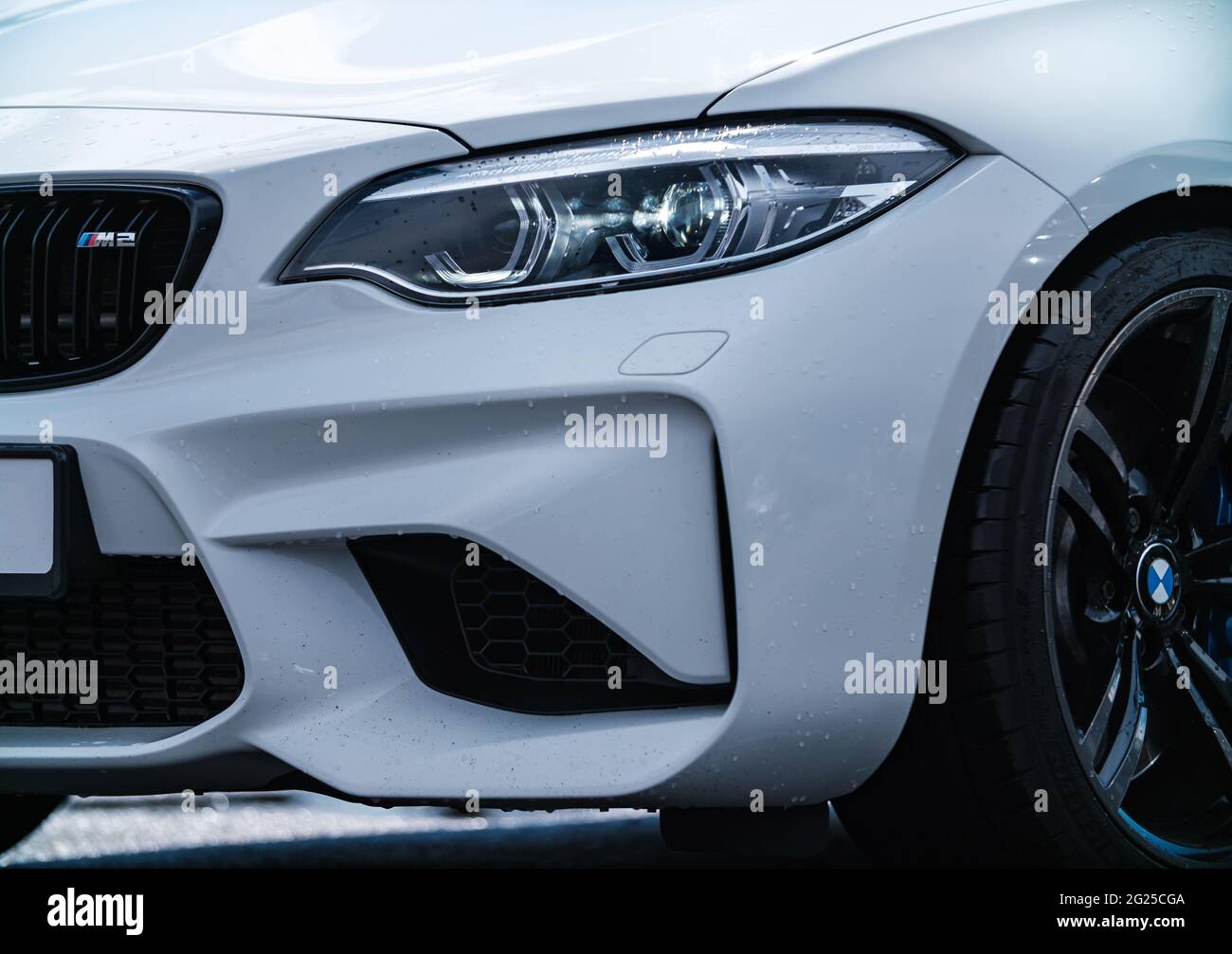 KYIV-15 MAY,2021: BMW M2 F87 Sports Car in Snow White Color equipped ...