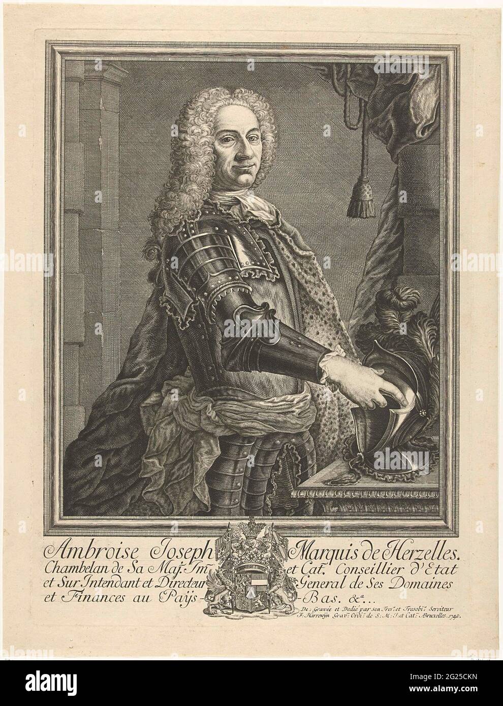 Portrait of ambroise-joseph, Marquis de Herzelles. KNOP to the right of Ambroise-Joseph, Marquis ...