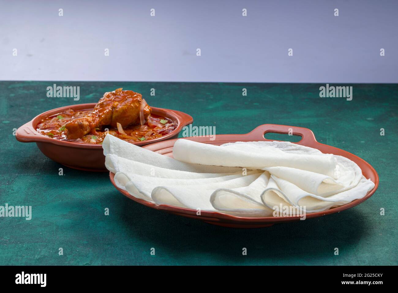 Nice Pathiri with chicken curry ,south indian malabar special food made ...