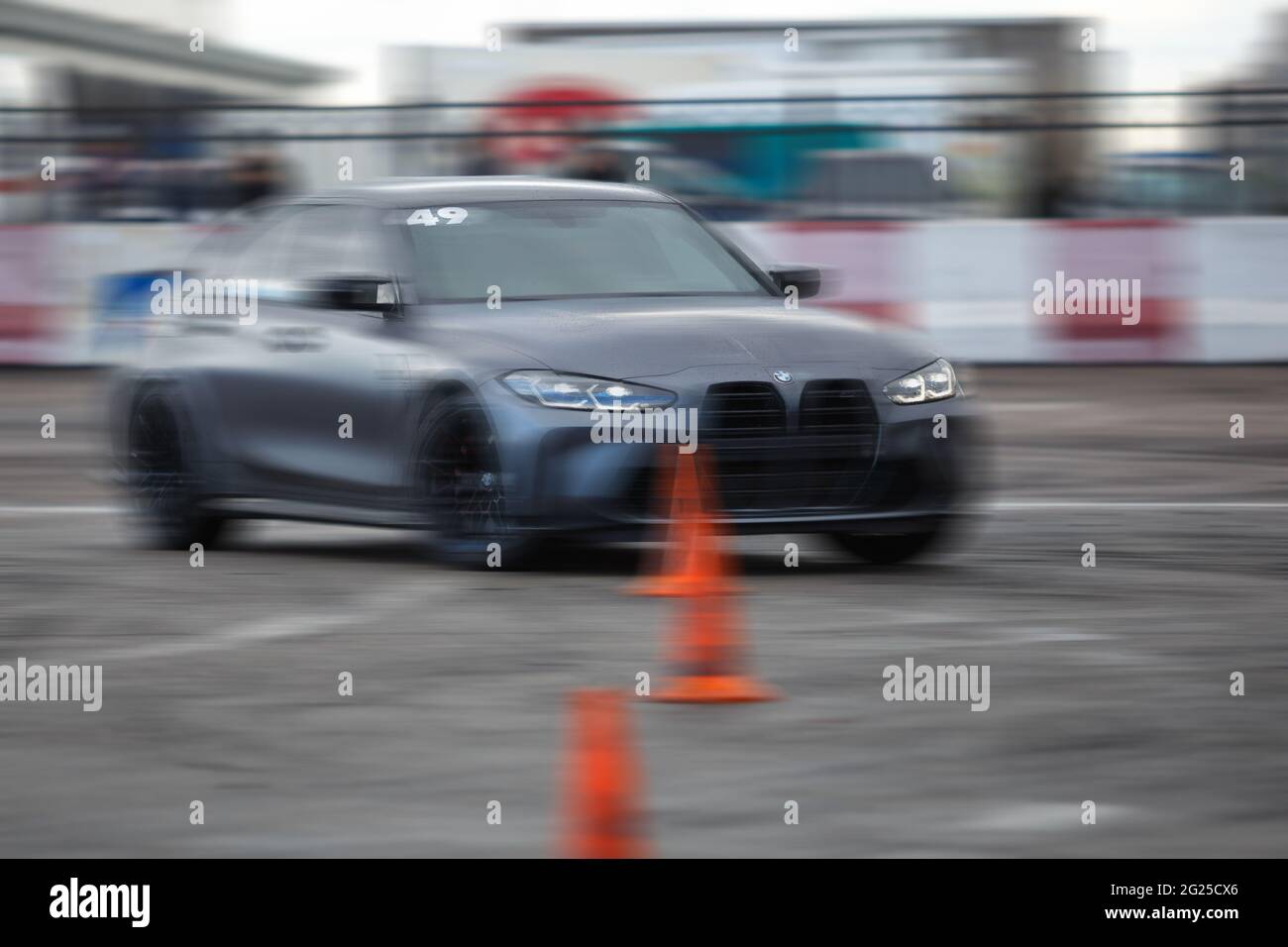 KYIV-15 MAY,2021: BMW M3 G80 drifting on race track with motion blur ...