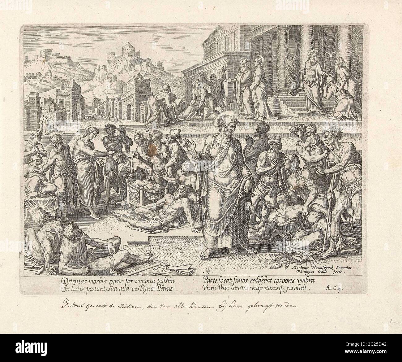 Petrus heals the sick with his shadow; Acts of the Apostles; Acta ...