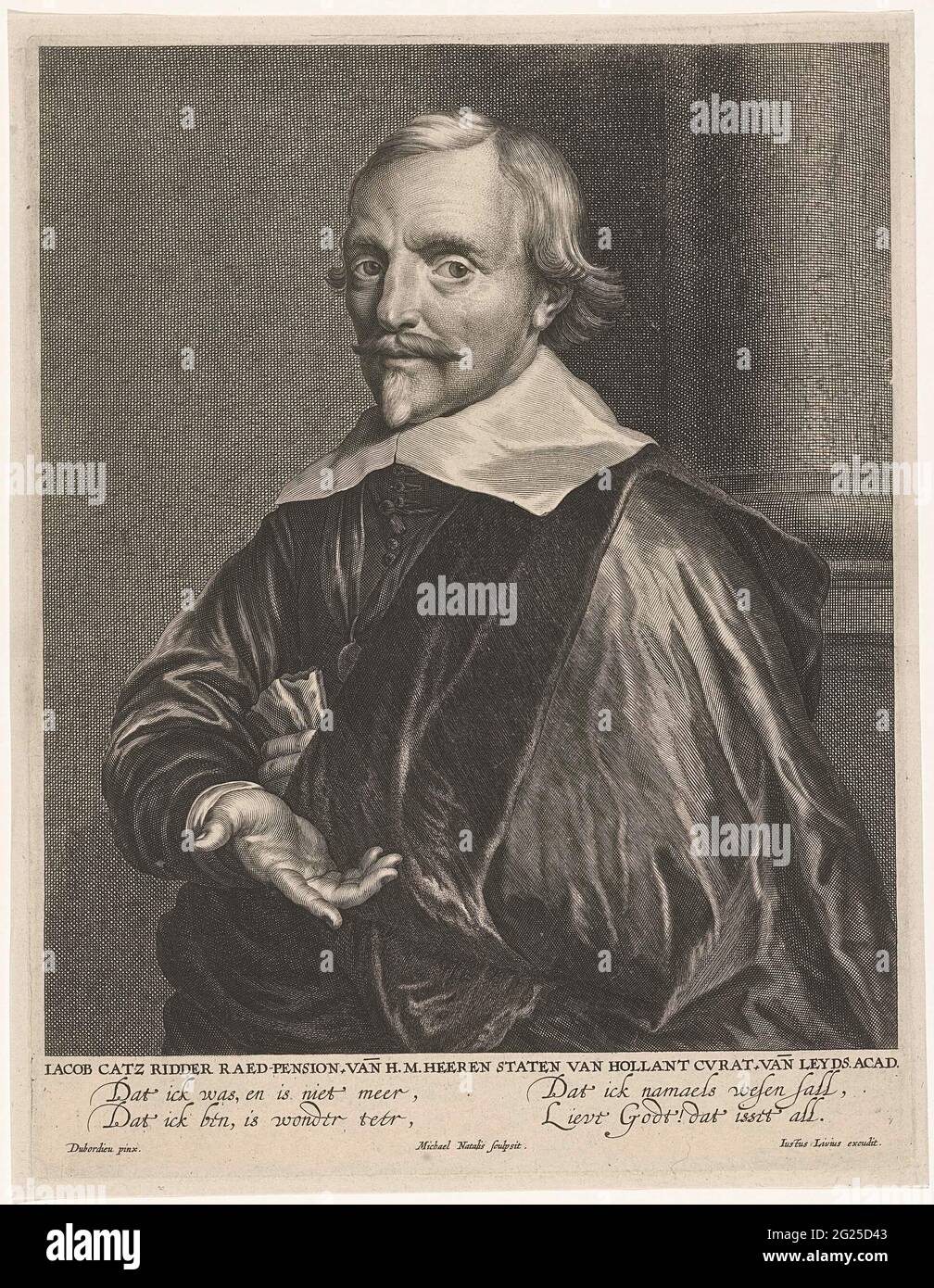 Portrait of Jacob Cats; Jacob Catz Ridder Raed-Pension (...). Portrait ...
