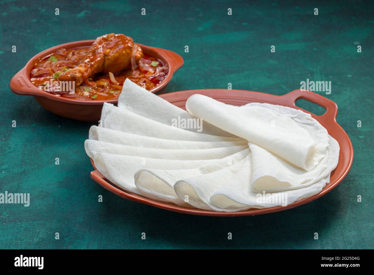 Nice Pathiri with chicken curry ,south indian malabar special food made ...