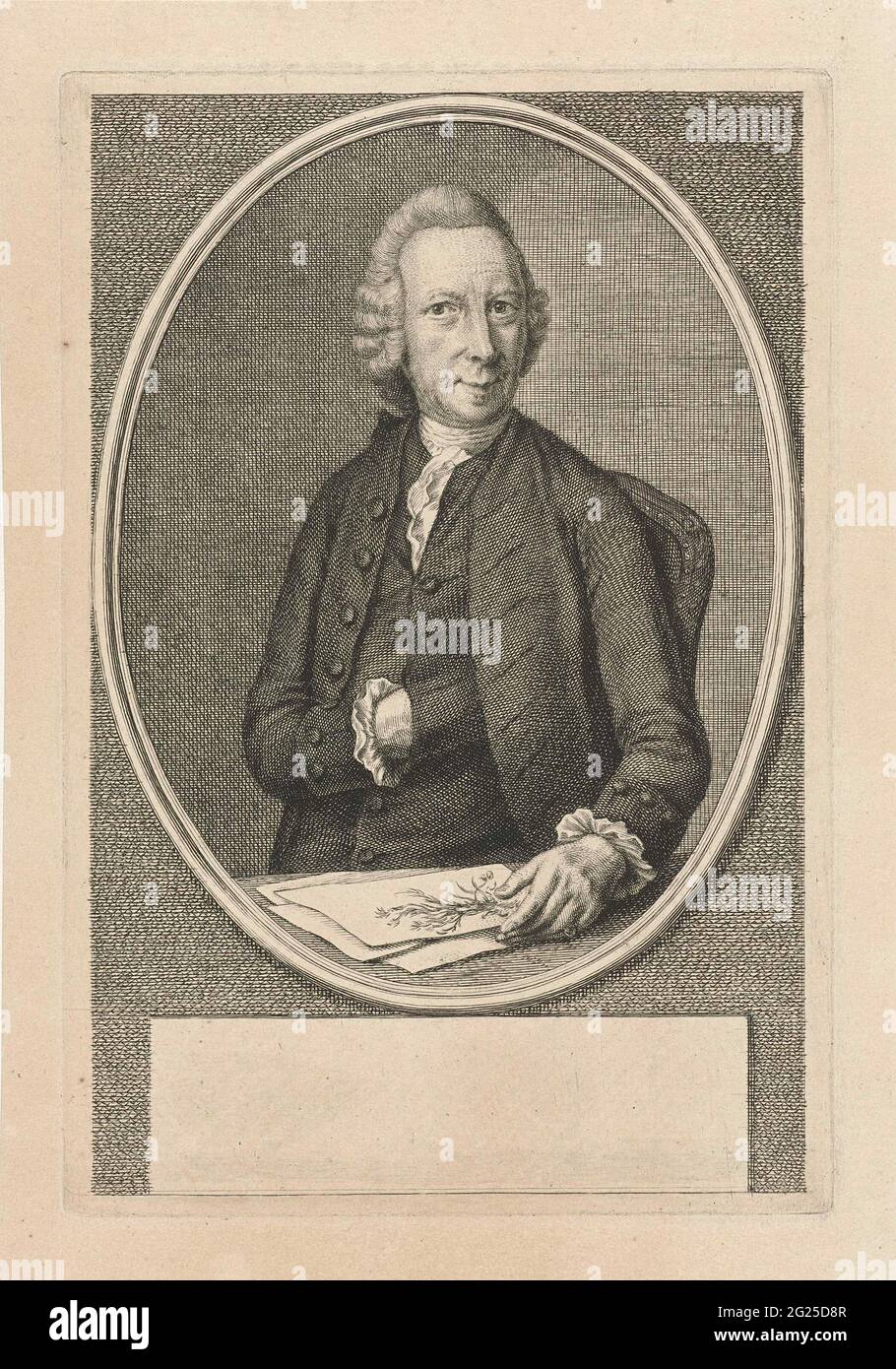 Portrait of David de Gorter. David de Gorter, half as half, sitting at ...